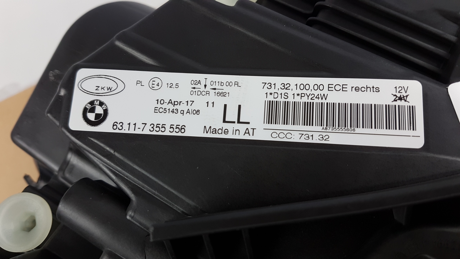 Original BMW 3' F34 GT Bi-Xenon Hauptscheinwerfer rechts 63117355556 | eBay